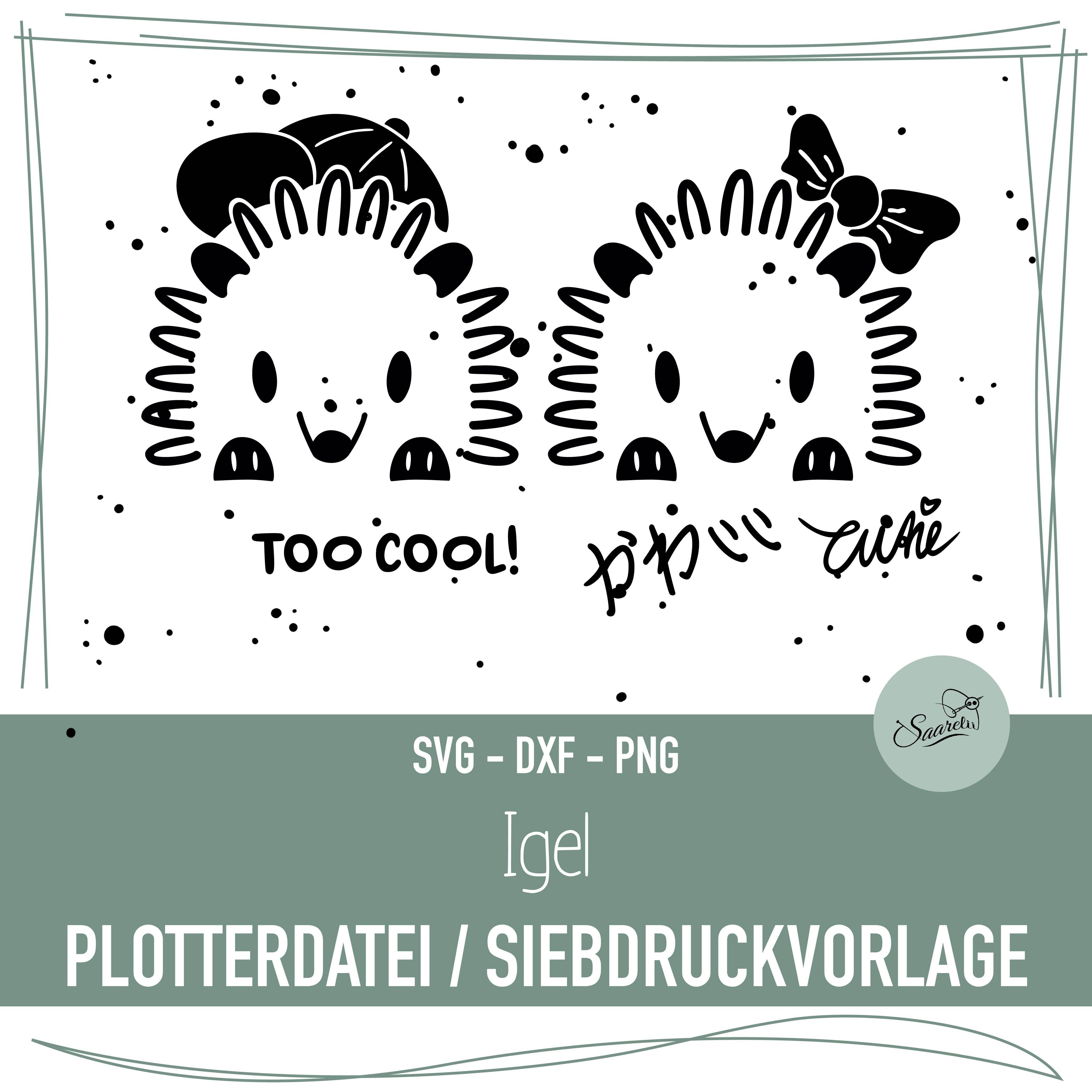 Plotterdatei und Siebdruckvorlage Igel – Sewando UG