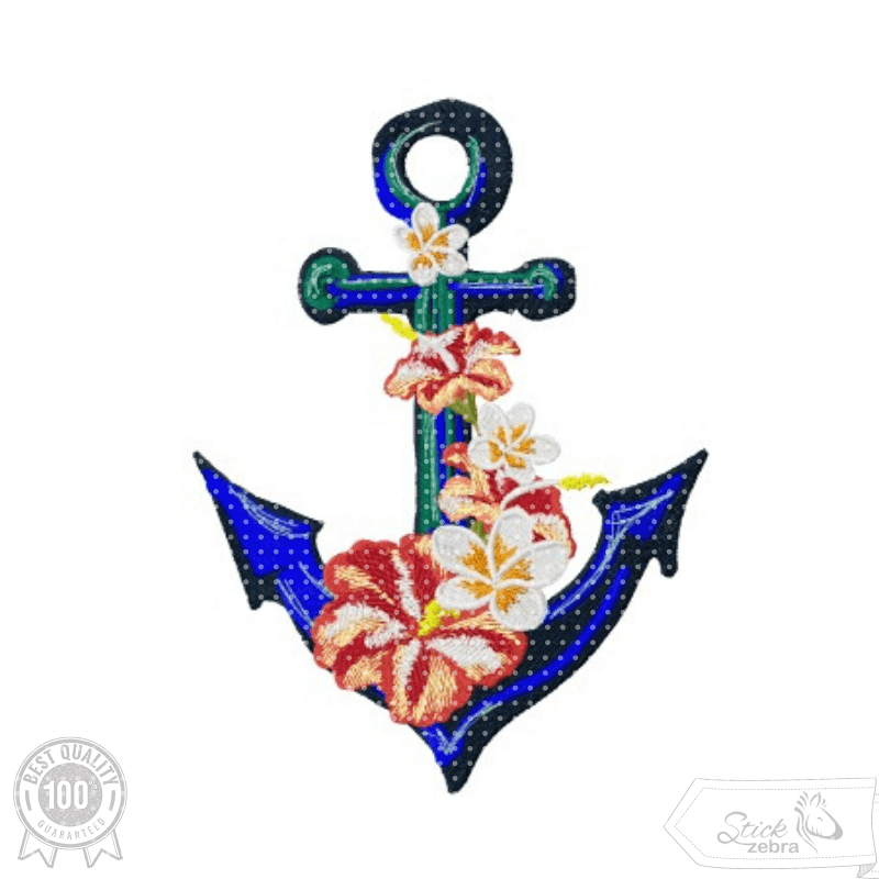 Anker Stickdatei – Tropischer Sommertraum mit Hibiskus – Sewando